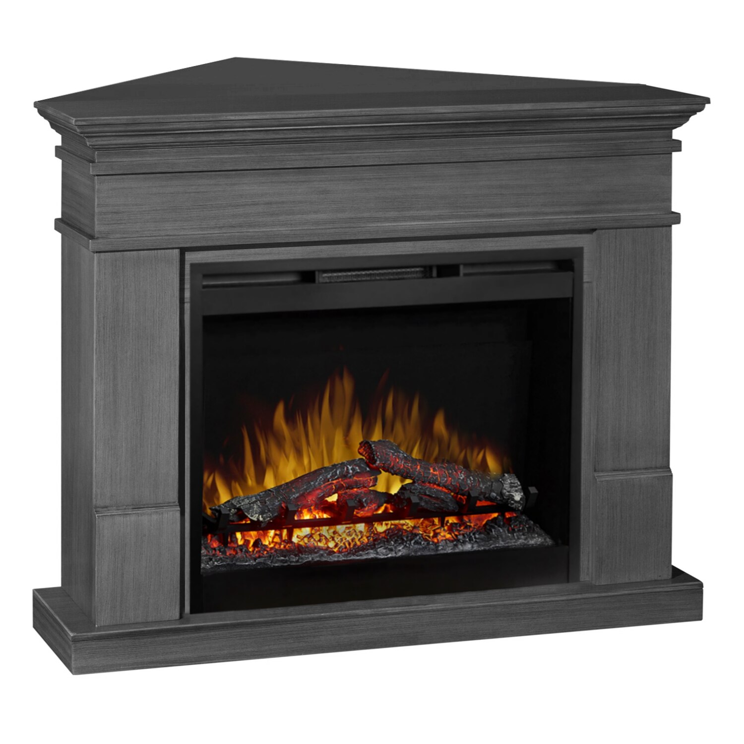 Semineu Dimplex Lisabona Deluxe Ash Grey drept /Colt - cu focar ...