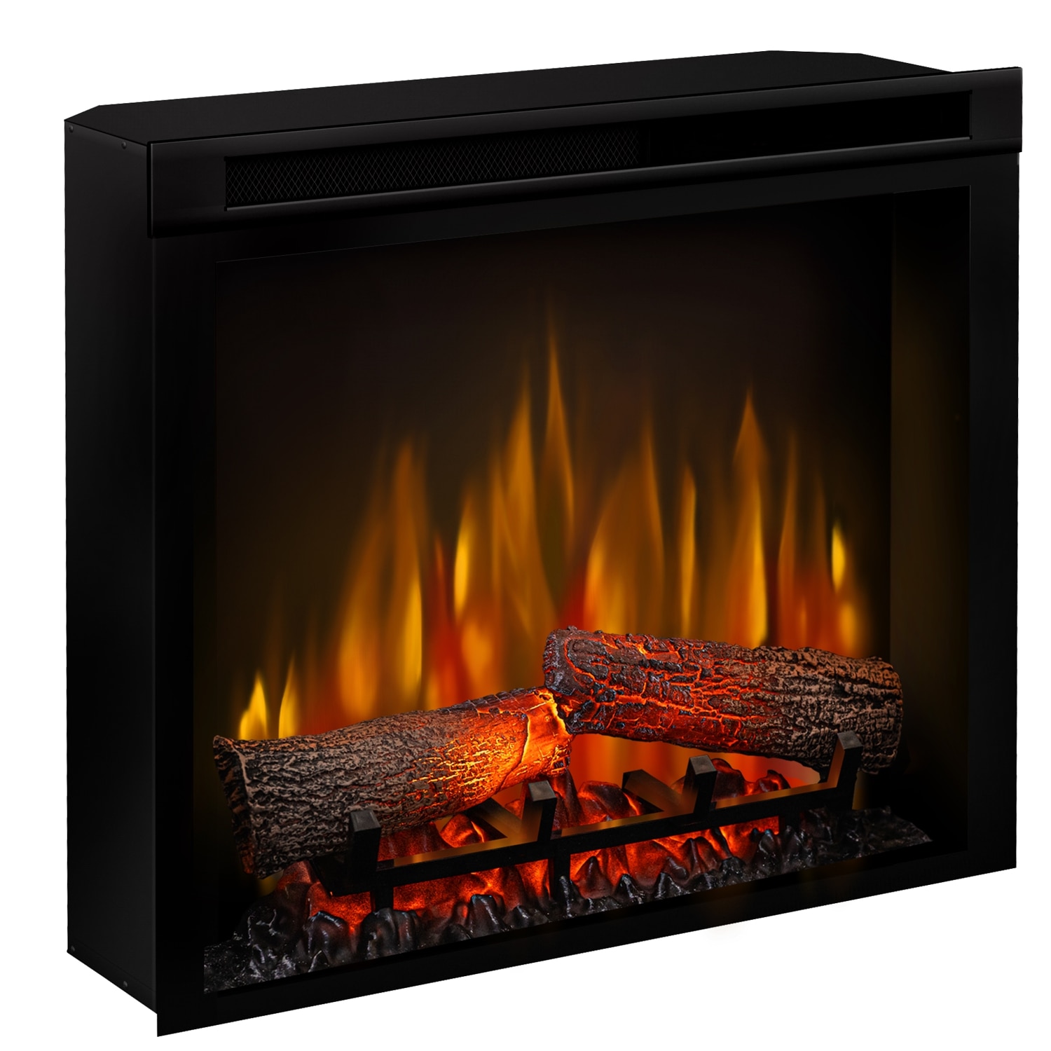 Semineu electric Lisabona Flower Negru cu focar electric 3D Dimplex ...