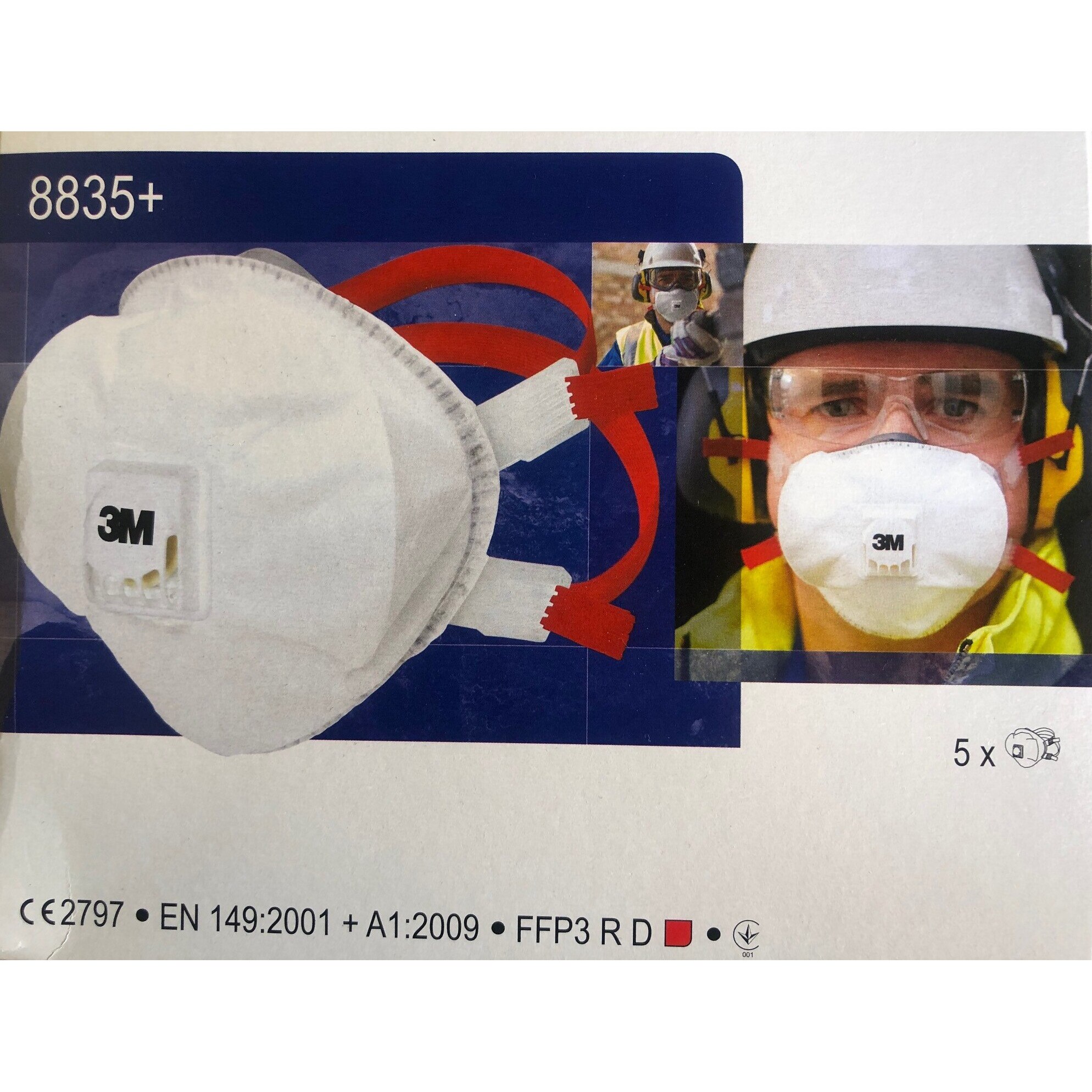 Set 5 masti de protectie FFP3 cu supapa 8835 - eMAG.ro