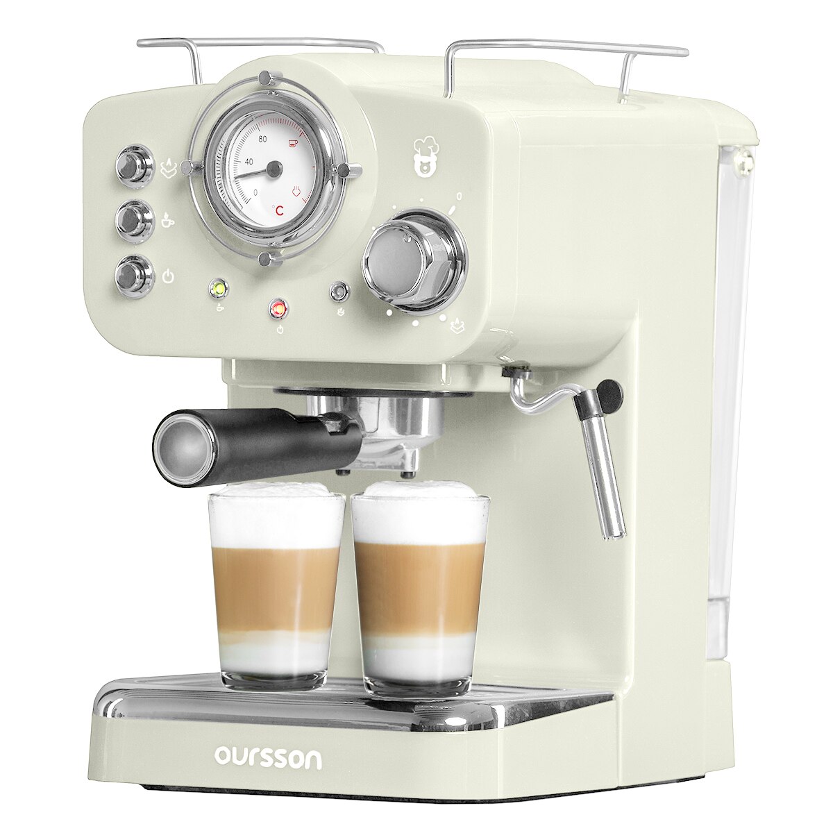Espressor Oursson EM1500/IV, 900 W, 15 bar, 1.25 L, alb - eMAG.ro