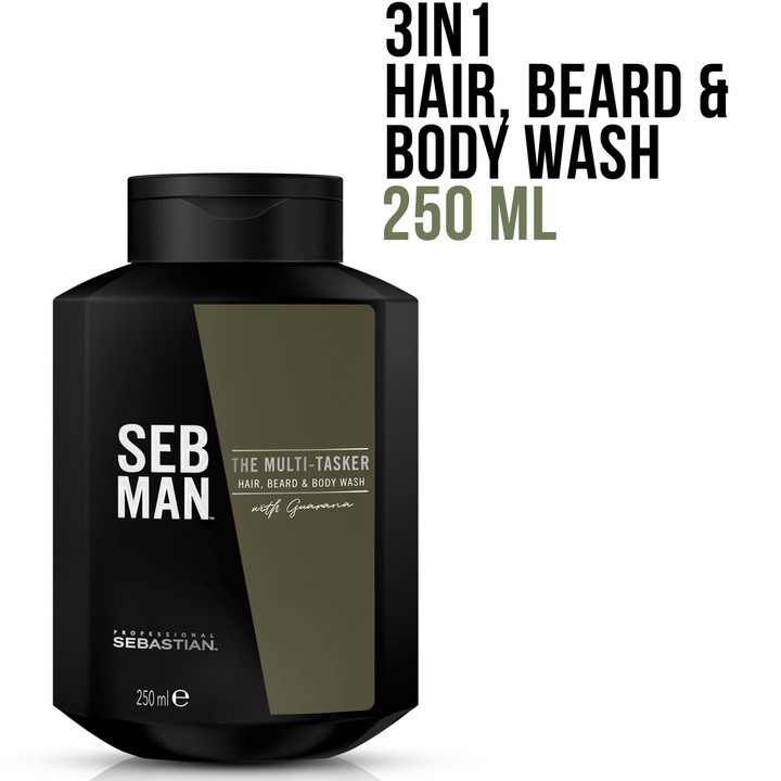 Sampon 3 in 1 pentru barbati SEB MAN 3IN1 The Multitasker, 250 ml - eMAG.ro
