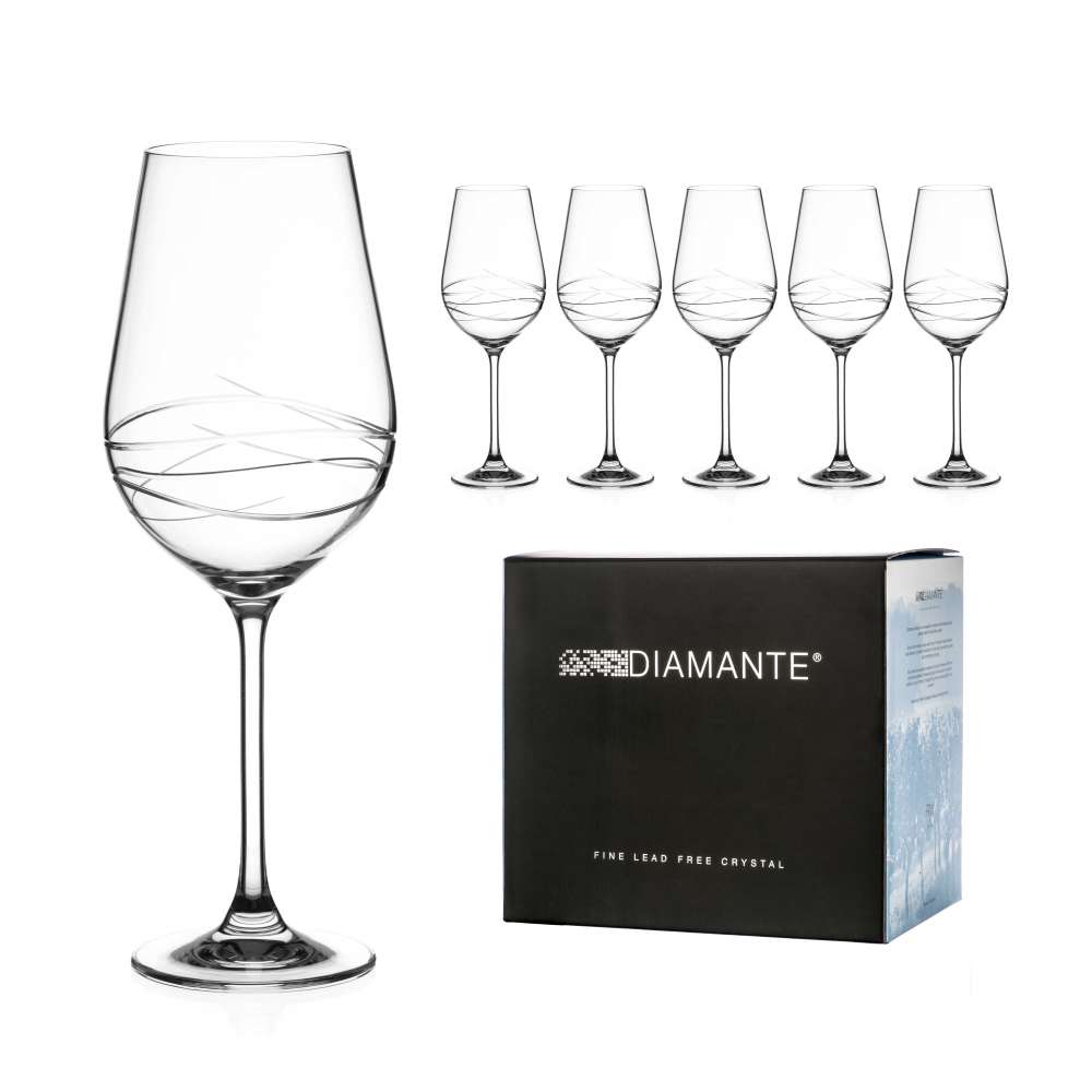 Set 6 Pahare pentru Vin din Cristal Venice 470 ml - eMAG.ro