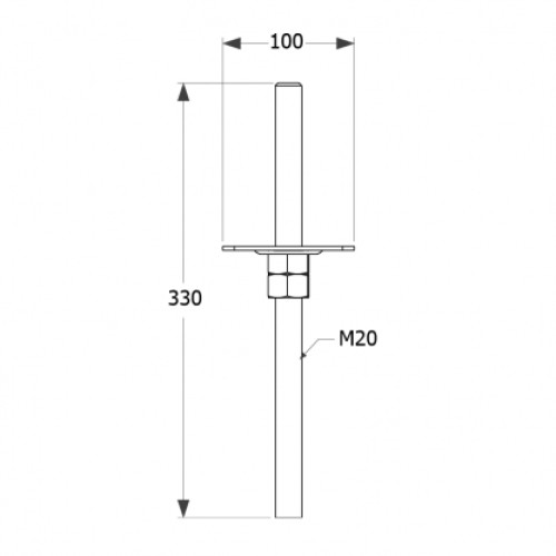 Suport reglabil pe inaltime 100x330x3,0 mm M20 - eMAG.ro