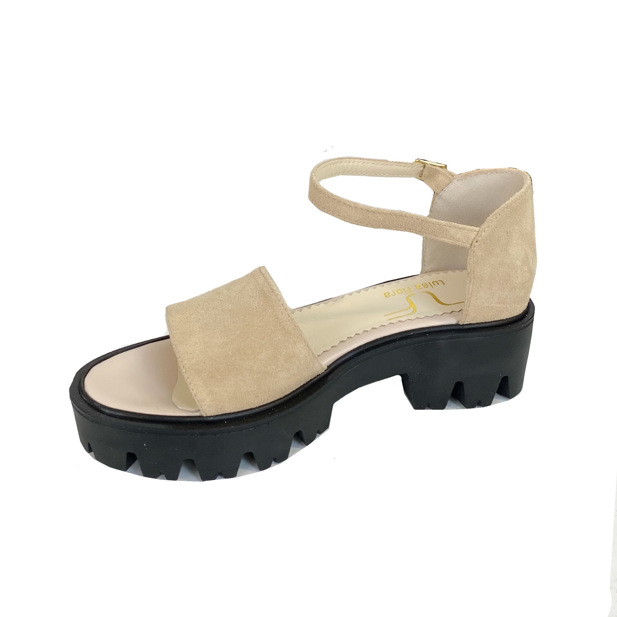 Sandale Luisa Fiore Tanya, piele naturala, bej, marimea 35 - eMAG.ro