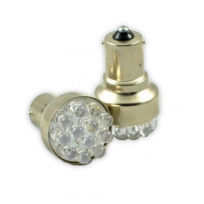 Set becuri cu diode LED, Autoexpress, BA15S, 12 diode, 12V, Alb - eMAG.ro