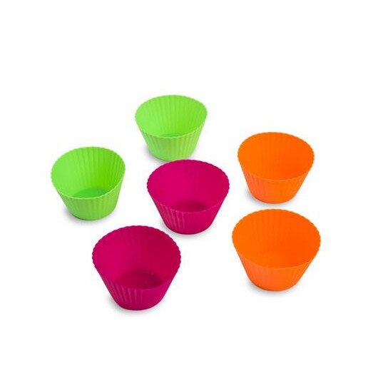 Set 6 forme briose din silicon, multicolor, 7x3 cm - eMAG.ro