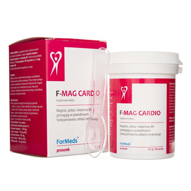 Хранителна добавка F-Mag Cardio Formeds, 57 g прах - eMAG.bg