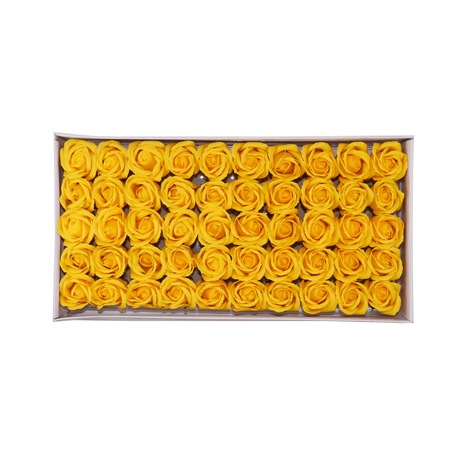 Trandafiri din sapun, 50 buc/Set, CD2573-Galben inchis 23 - eMAG.ro