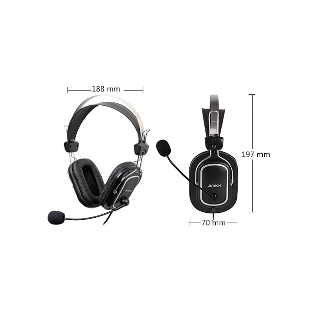 Casti cu microfon A4TECH HU-50, Stereo, USB, Negru - eMAG.ro