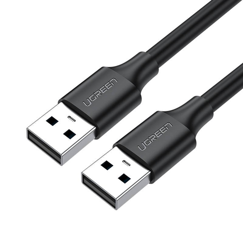 Cablu transfer date UGREEN US102, 2x USB 2.0, 3m, Negru - eMAG.ro