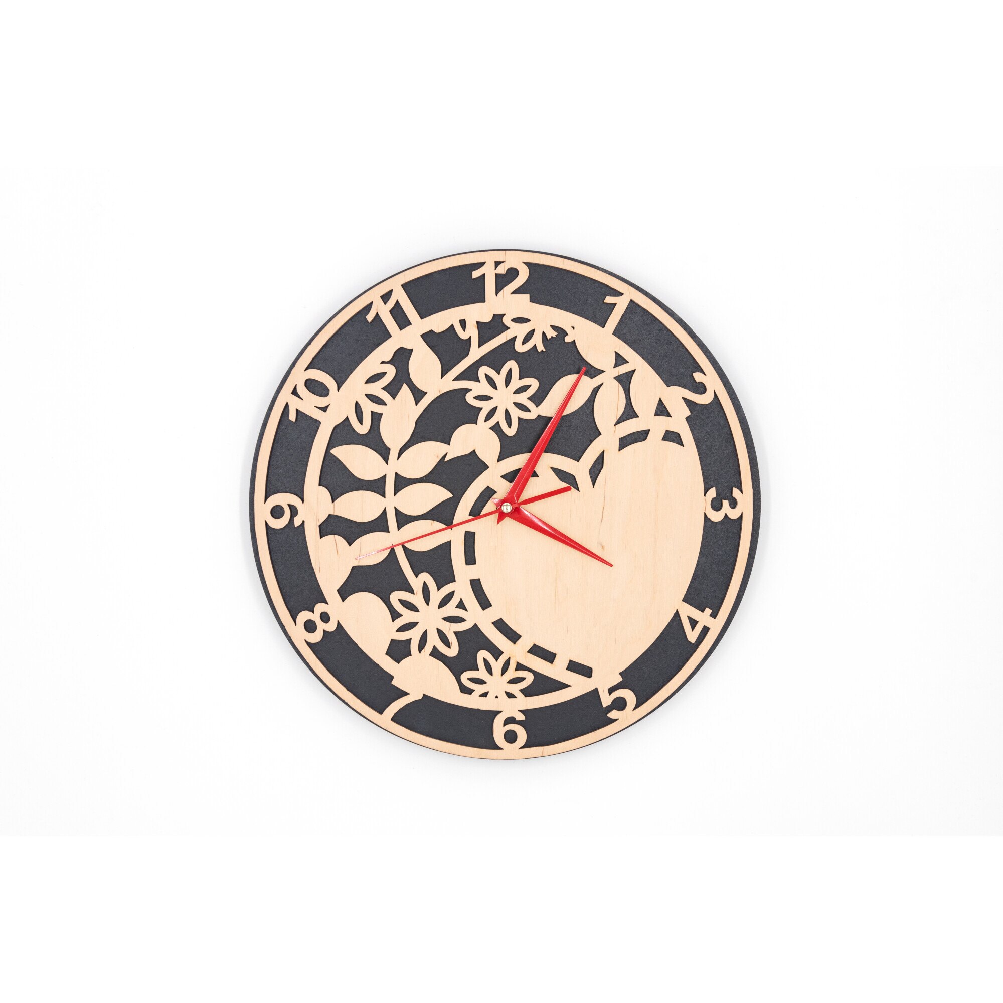Ceas din lemn modern 30 x 30 x 3 cm - eMAG.ro