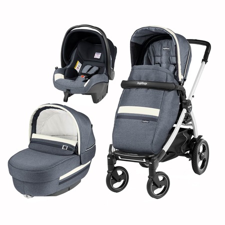 Carucior 3 in 1 Peg Perego Book 51 S alb titania, Luxe Mirage - eMAG.ro