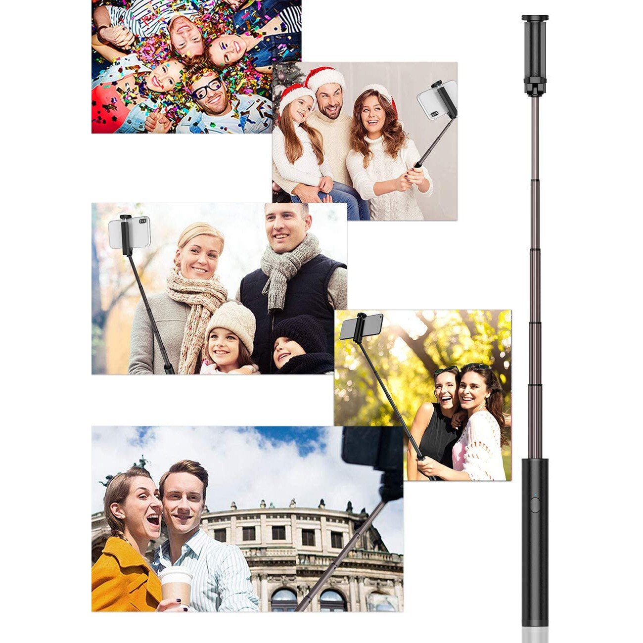 Mini Selfie Stick 3 in1 Multifunctional Bluetooth, extensibil cu ...