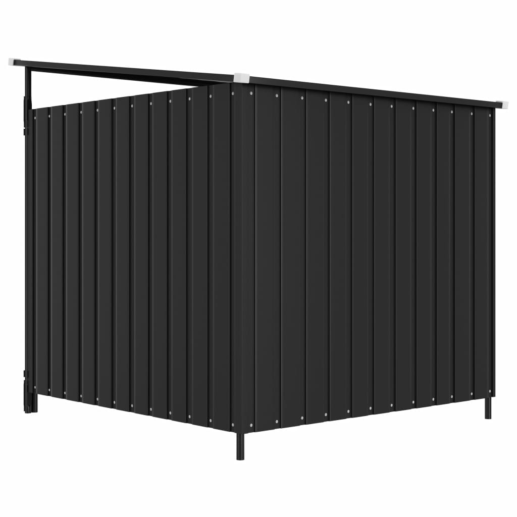 Cotet/Tarc exterior acoperit pentru caini, vidaXL, Otel zincat, 133 x ...