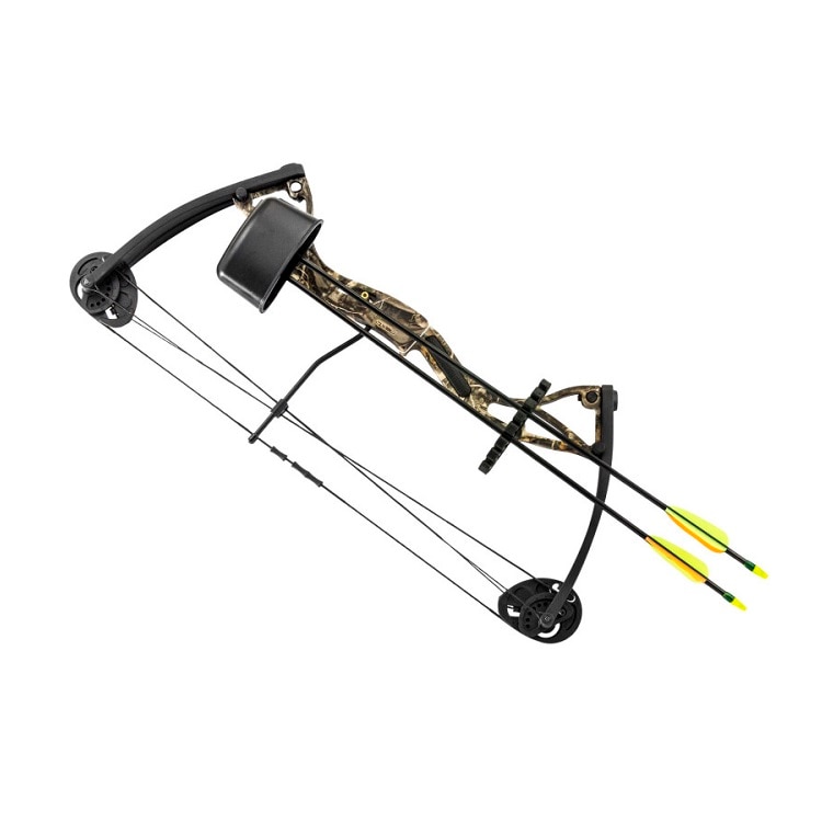 Arc compound cu sageti EK Archery Buster Camuflaj 15-29 Lbs, RH, pentru copii si adolescenti ...