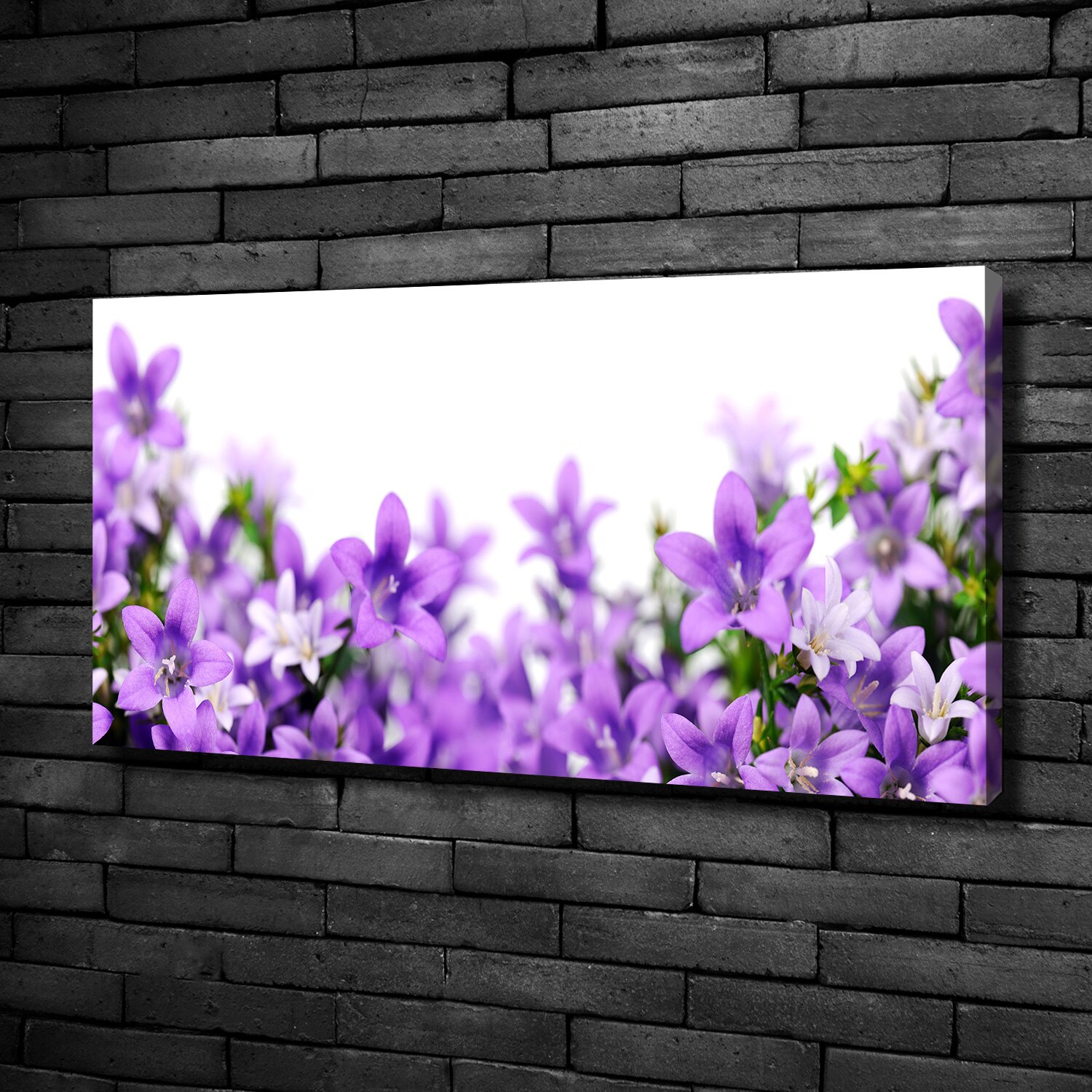 Pictura pe panza, 100x 50cm, Decorarea peretilor "Clopote violet” - eMAG.ro
