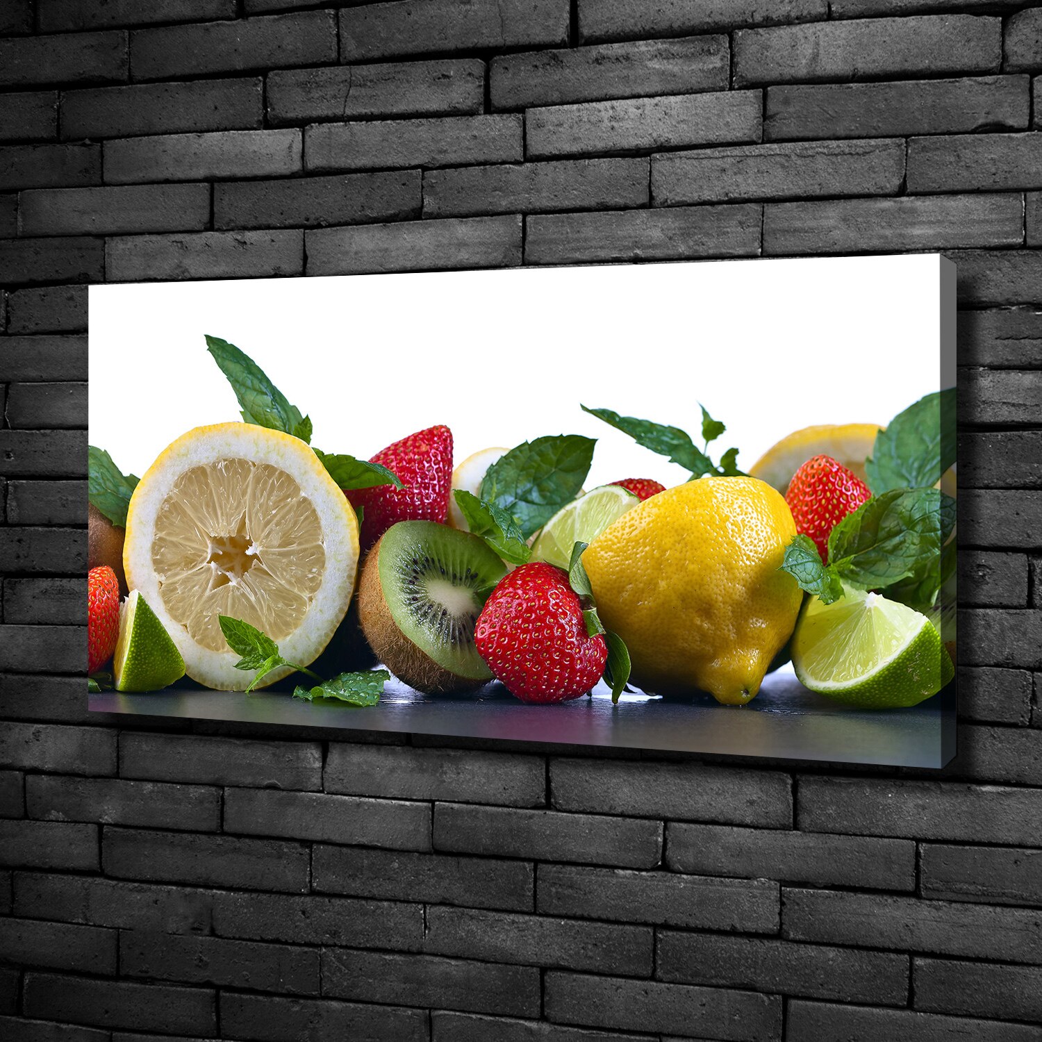 Pictura pe panza, 100 cm x 50 cm, Decorarea peretilor - Fructe si ...