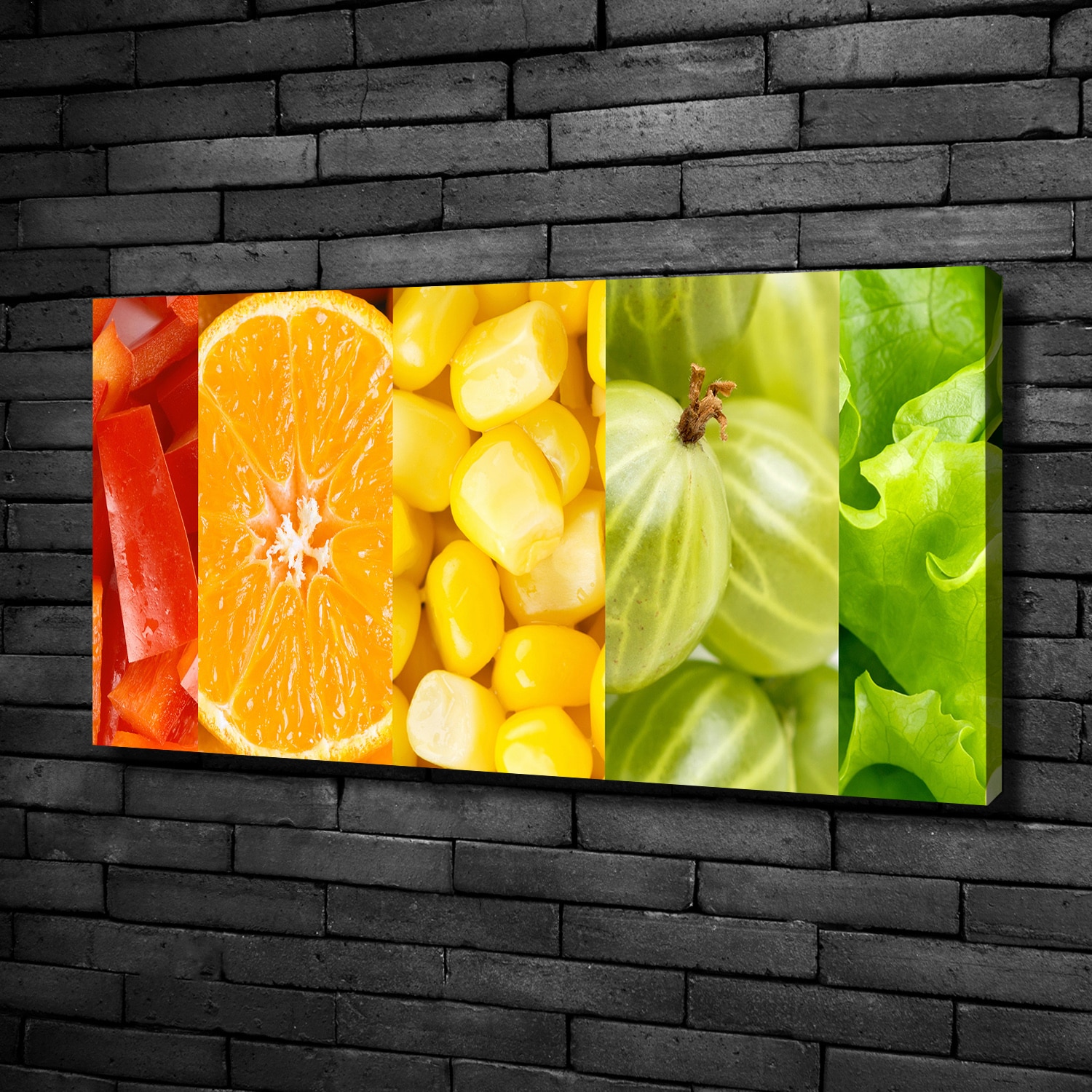 Pictura pe panza, 100 x 50, Decorarea peretilor, Fructe si legume - eMAG.ro