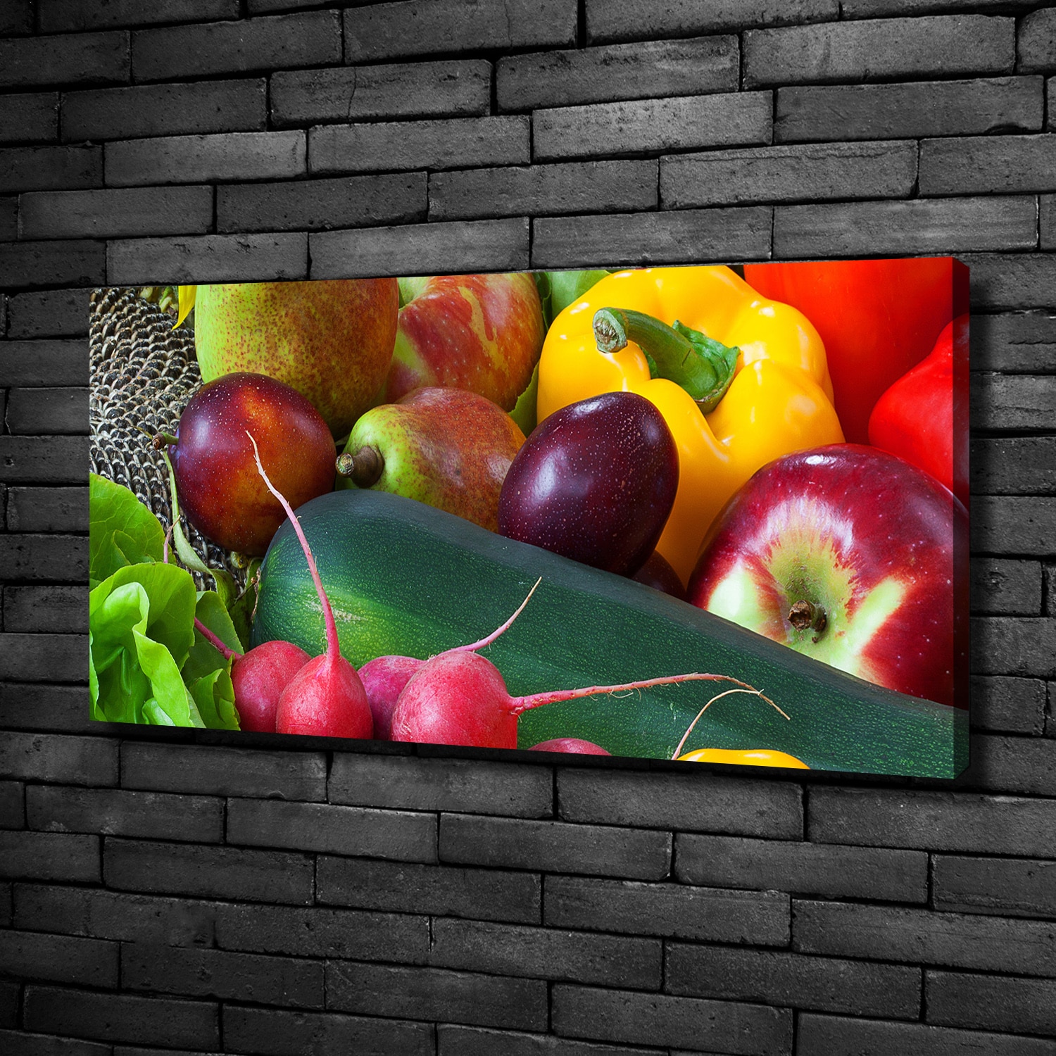 Pictura pe panza, 100 cm x 50 cm, Decorarea peretilor - Fructe si ...