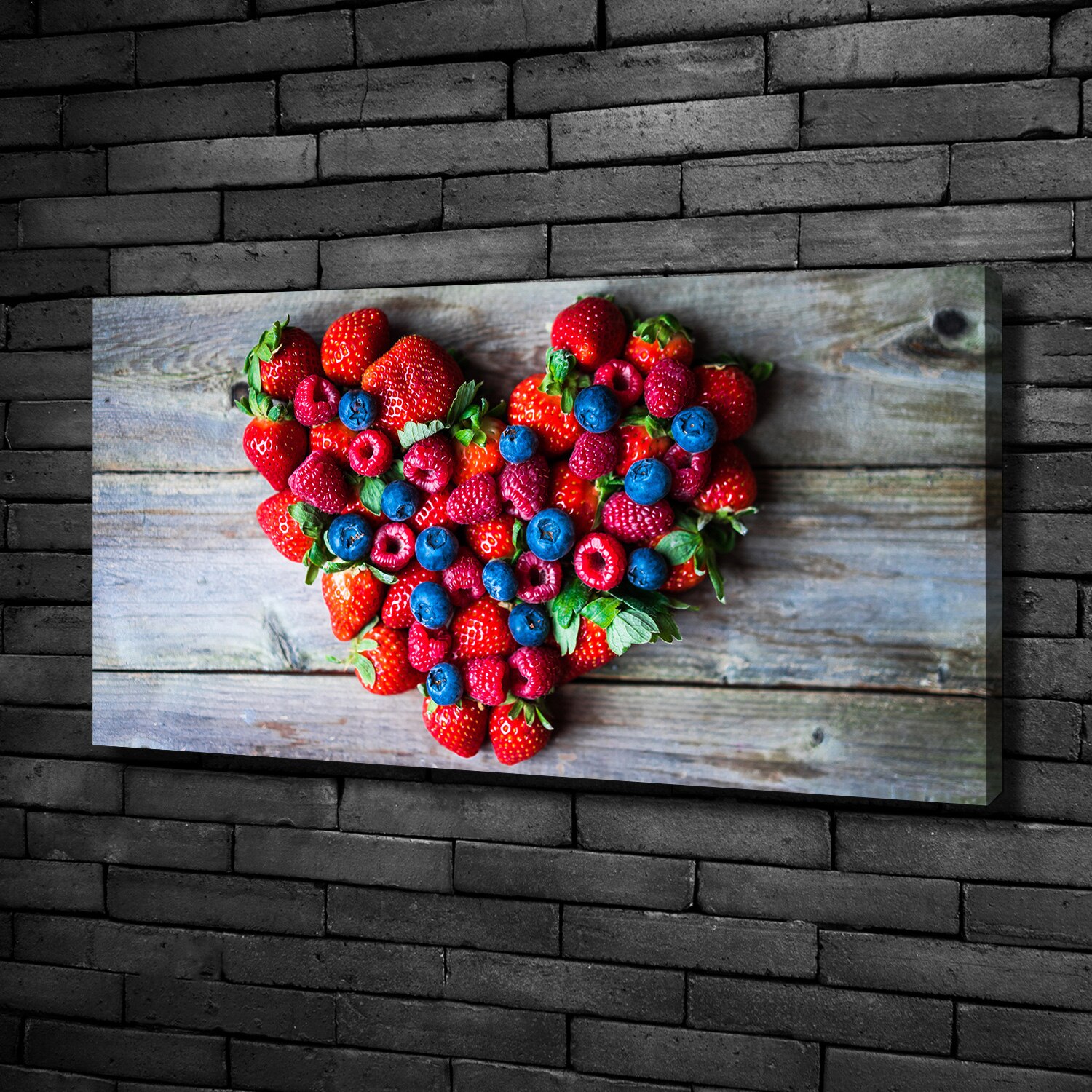 Pictura pe panza, 100x 50cm, Decorarea peretilor "Inima facuta din ...