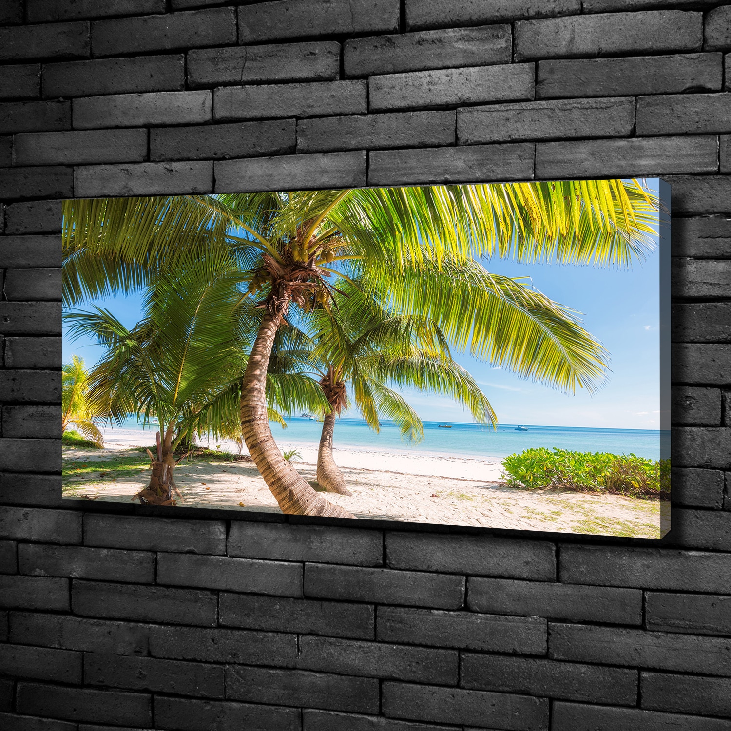 Imagine pe panza, 100 cm x 50 cm, Decorarea peretilor, Plaja tropicala ...