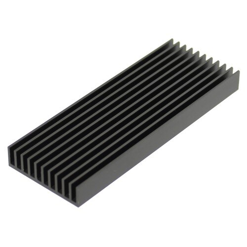 Radiator extrudat, aluminiu, 100mm x 37mm, neagra, FISCHER ELEKTRONIK ...