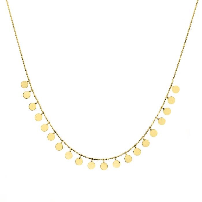 Colier banuti, argint 925, placat cu aur galben, Beejou - eMAG.ro