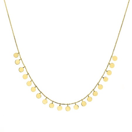 Colier banuti, argint 925, placat cu aur galben, Beejou - eMAG.ro