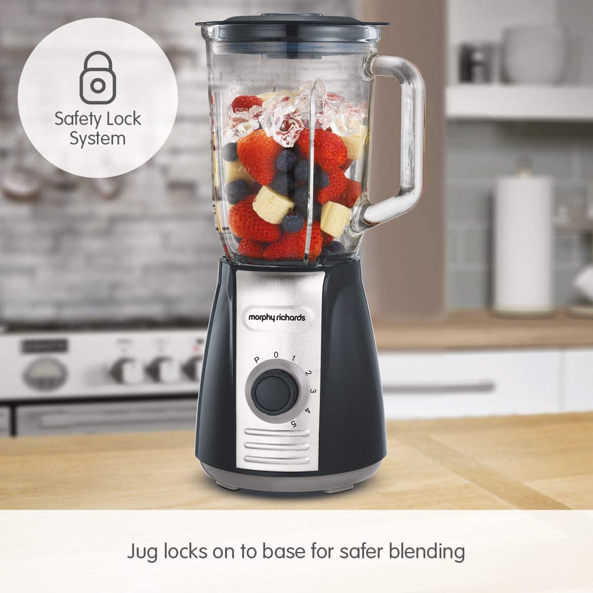 Блендер Morphy Richards 403010, 600W,1.5л, Сив - eMAG.bg