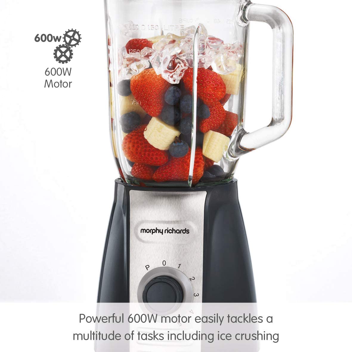 Блендер Morphy Richards 403010, 600W,1.5л, Сив - eMAG.bg