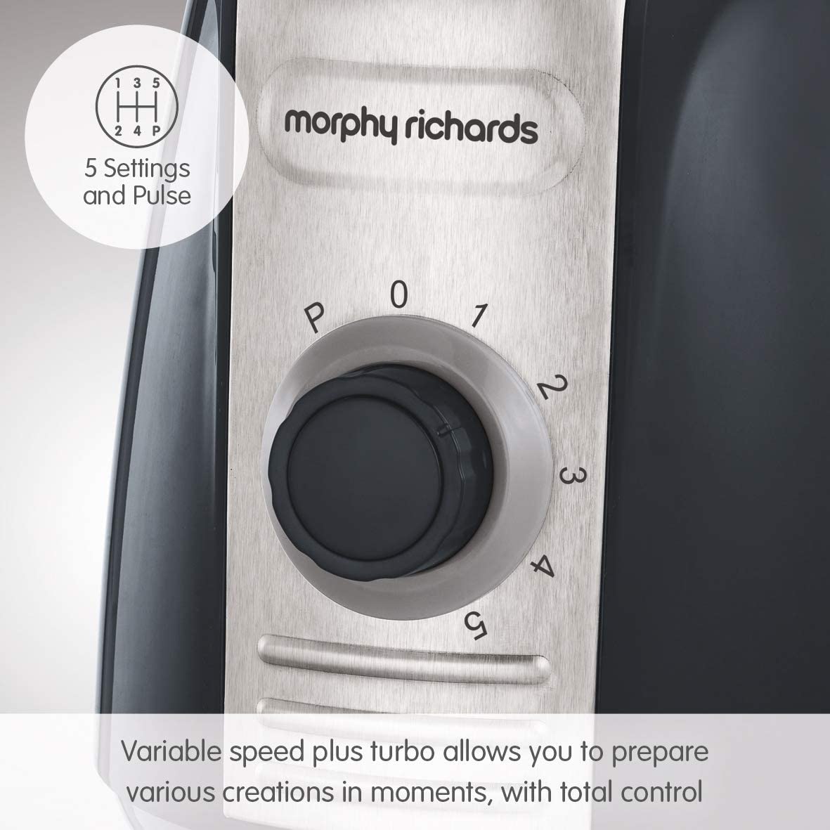 Блендер Morphy Richards 403010, 600W,1.5л, Сив - eMAG.bg