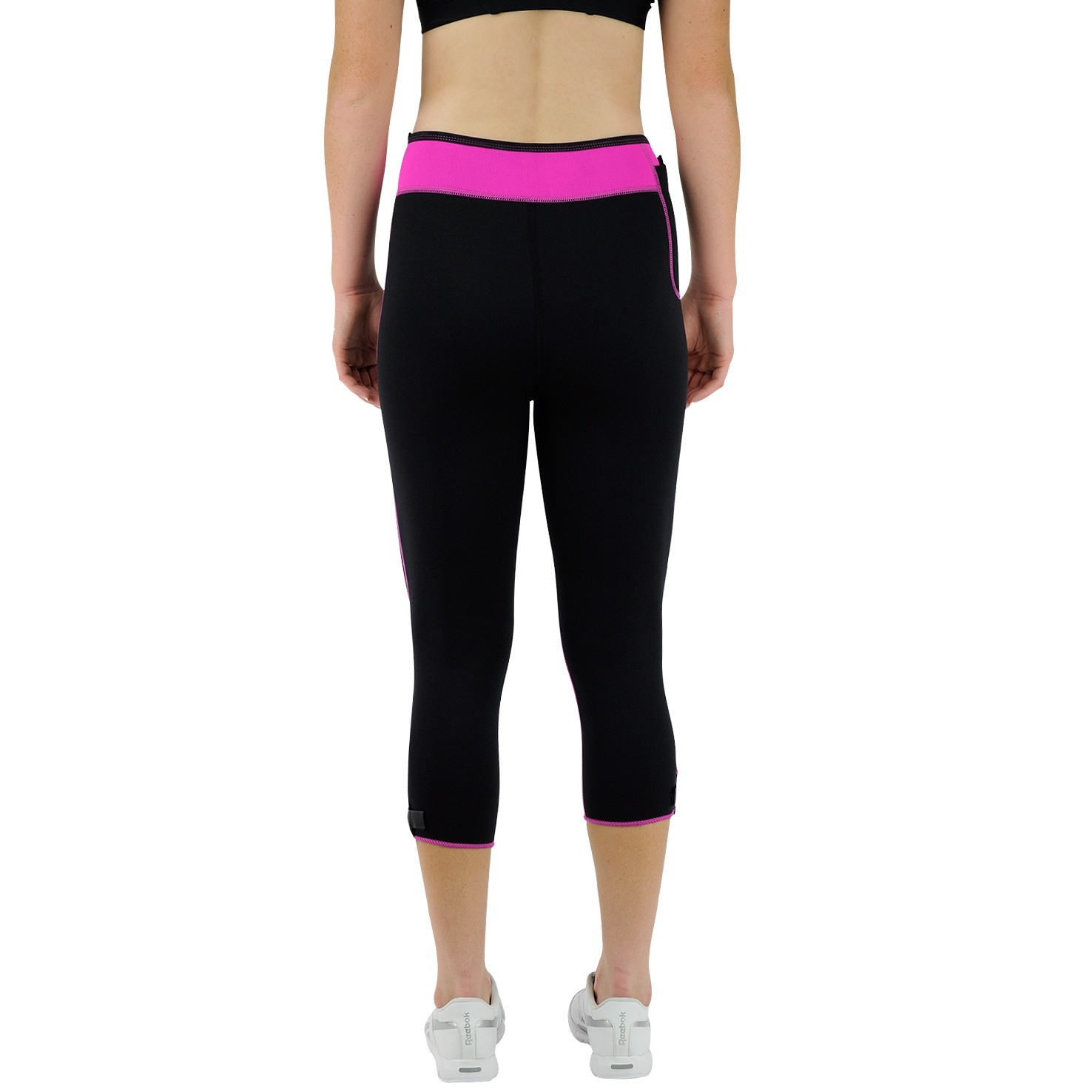 Pantaloni fitness Delfin Spa, capri neopren, black/pink - eMAG.ro