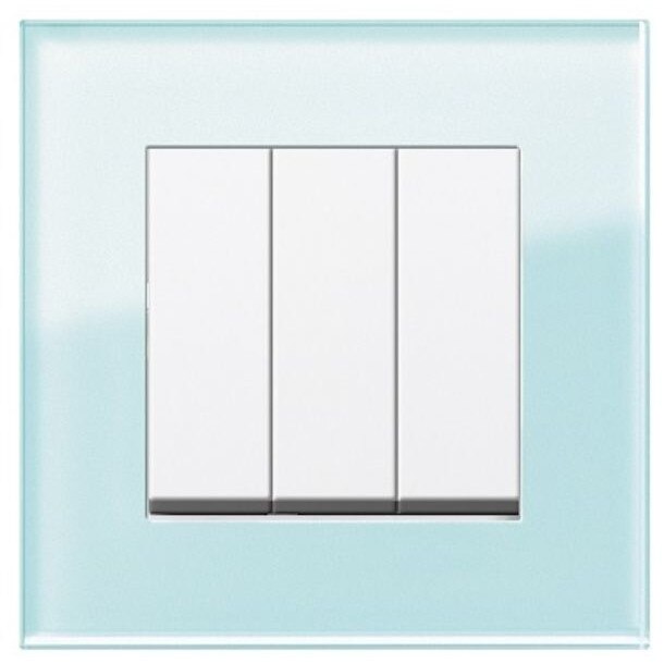 Intrerupator,GIRA Esprit,triplu,rama simpla,sticla verde - eMAG.ro