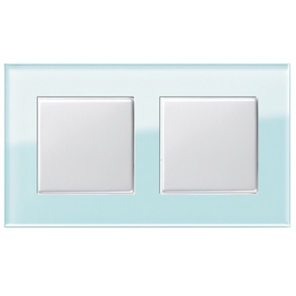 Intrerupator,GIRA Esprit,simplu,rama dubla,sticla verde - eMAG.ro