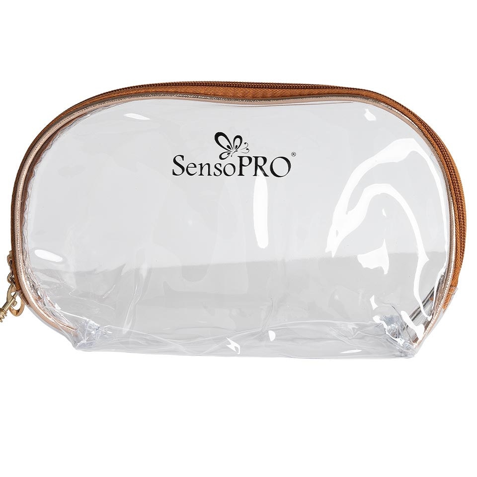 Portfard Travel Transparent & Gold, SensoPRO Holiday, set 3 buc - eMAG.ro