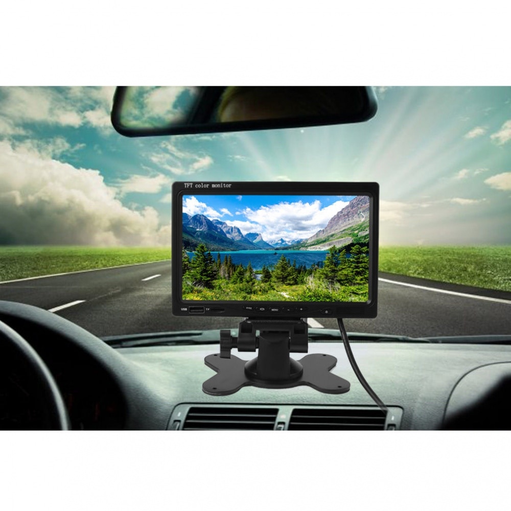 Monitor Auto 7 Inch Telecomanda Si Suport Reglabil Pt Tetiera Si Plansa ...