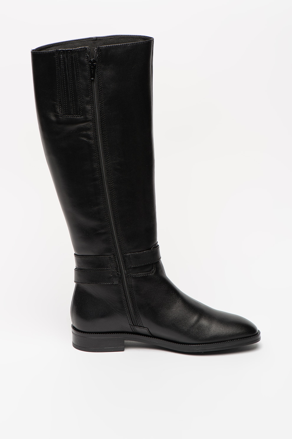 Tamaris, Cizme de piele, lungi pana la genunchi, cu banda cu catarama ...