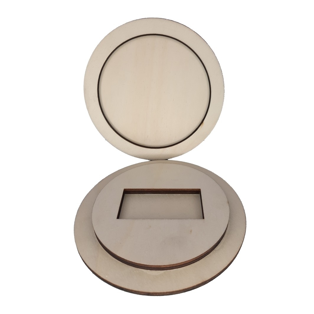 Cutie Stick, Nunta, Personalizata, Rotund, Lemn Natur, 12,5 Cm, CSNB003 ...