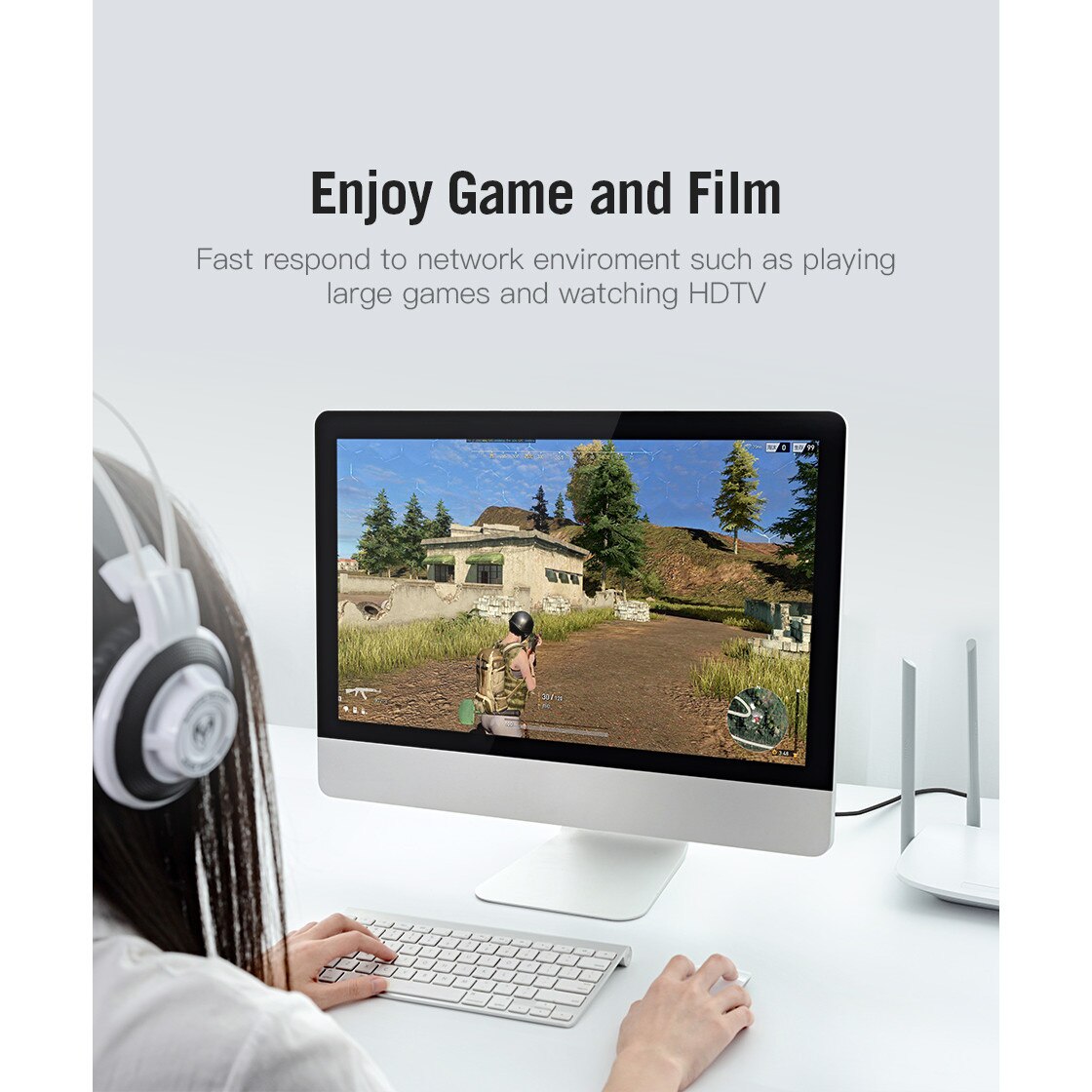 Cablu internet CAT 7 ,Cablu LAN SSTP - 10 GB / s si 600 MHz ,15 m ...