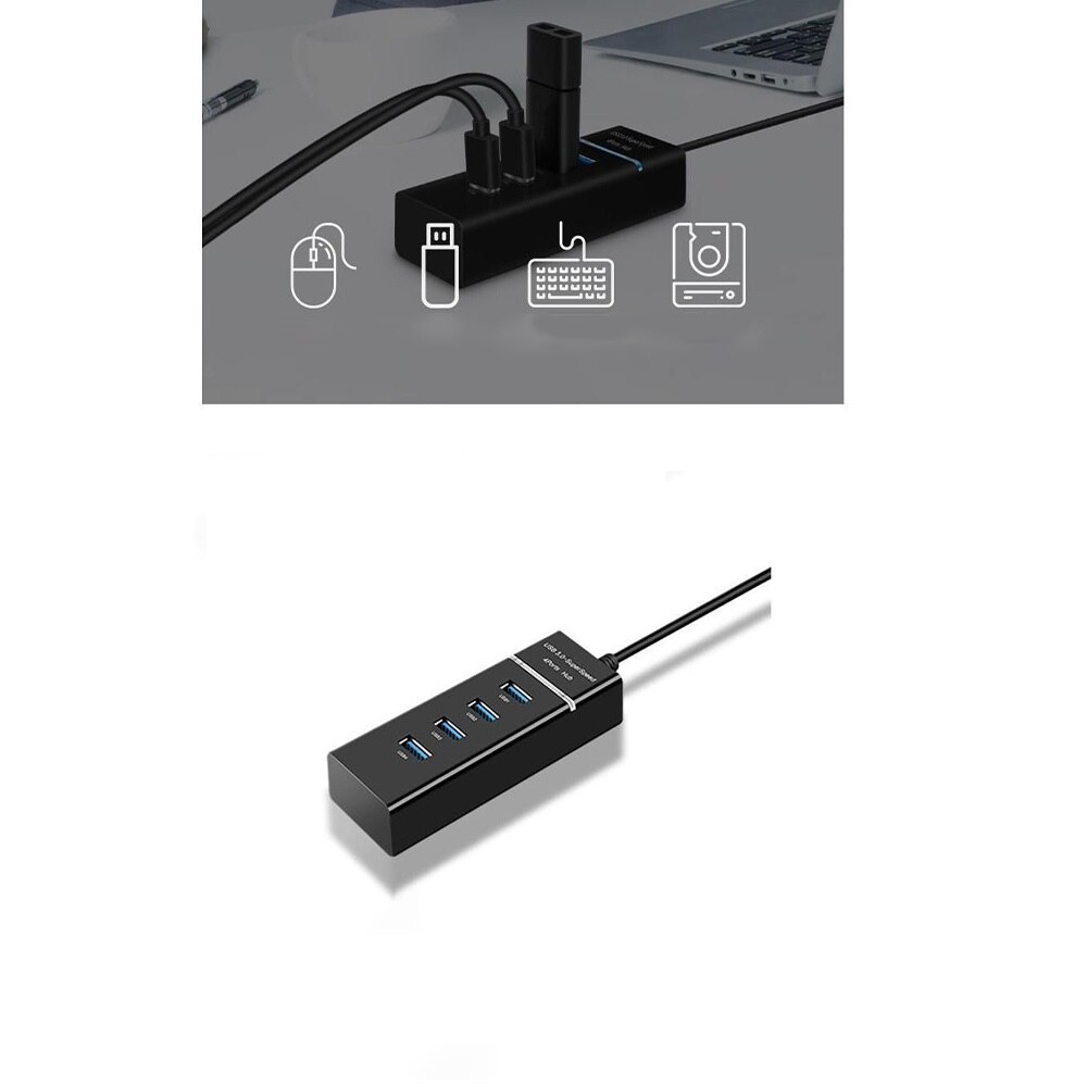 Hub USB Amigo, 4 x USB 3.0, LED 9.8, Pentru MacBook Air / Laptop / iPad ...