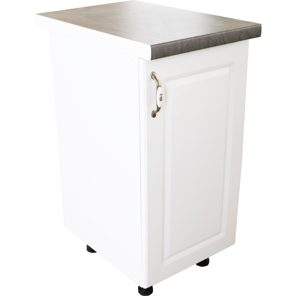 Corp inferior cu 1 Usa Zebra, Alb/MDF Alb mat, si blat Beton 40 x 85 x ...