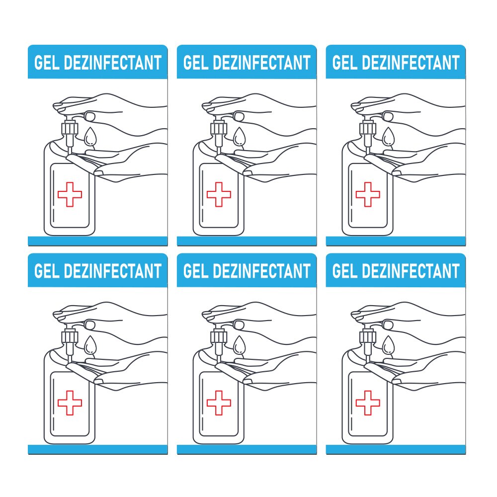 Pachet 6 stickere autocolante masuri preventie coronavirus covid-19 ...