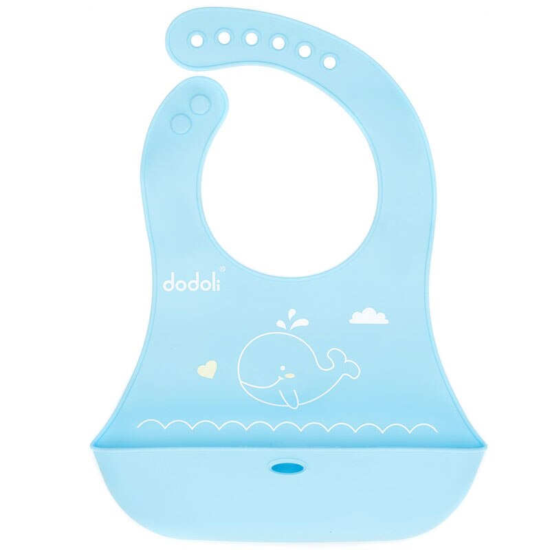 Baveta silicon moale, Dodoli, Balena, Albastru - eMAG.ro