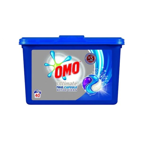 Detergent capsule Omo Ultimate Active Clean Trio Caps 40 spalari - eMAG.ro