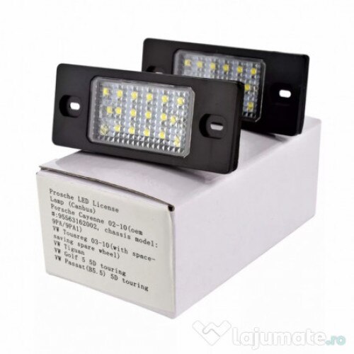 Комплект led лампи за автомобилни номера Porsche и Volkswagen 2 бр в ...