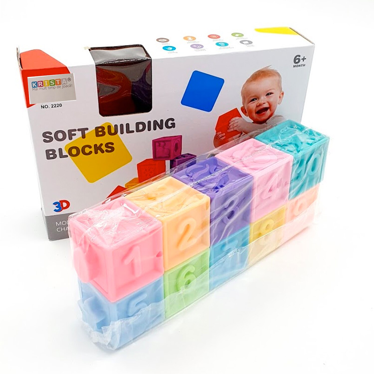 Set 10 Cuburi Siliconate Moi, pentru dentitie sau baita, pentru ...