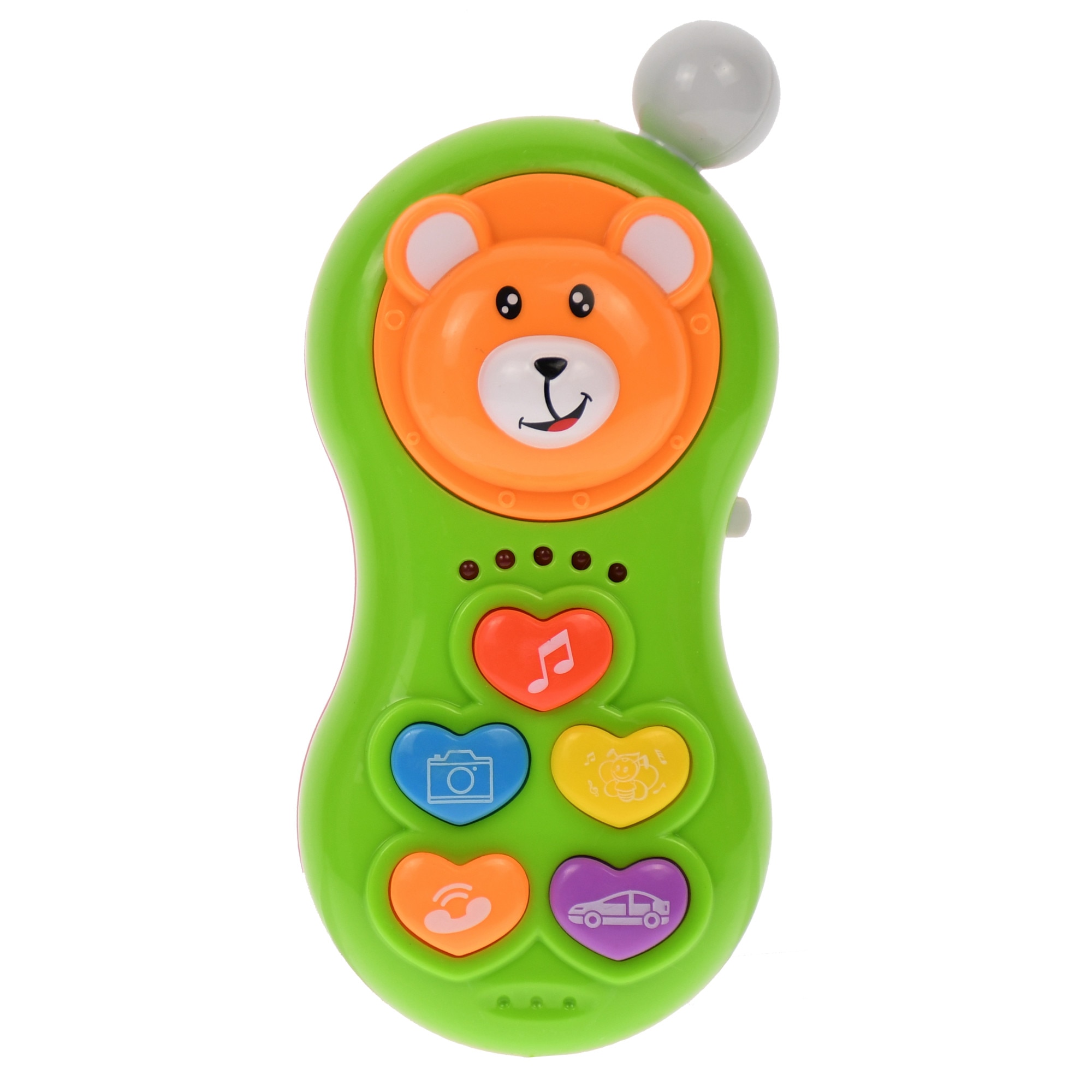 Telefon de jucarie interactiv cu butoane, sunete si luminite, verde ...