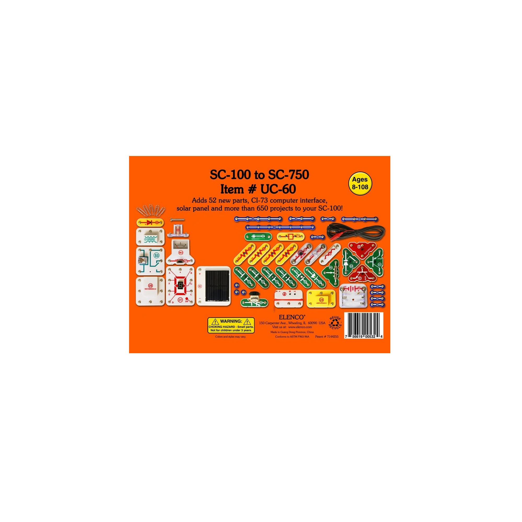 Комплект Elenco Snap Circuits Uc60 за надграждане на Sc100 Sc110 до Sc750 Sc760 Emag Bg