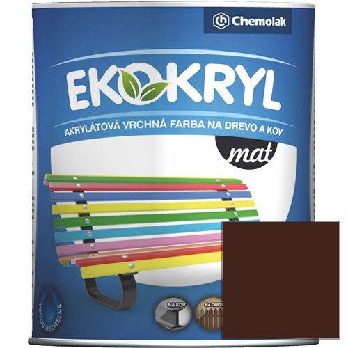 Ekokryl v2045 Matt Akrilfesték (Sötétbarna), 0.6L - eMAG.hu