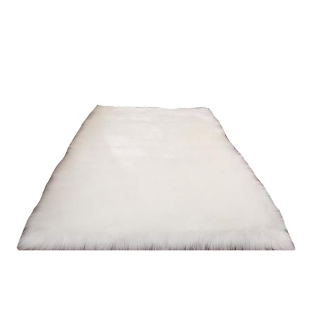 Covor Faux Fur, Acril, 60x150 cm, Alb - eMAG.ro